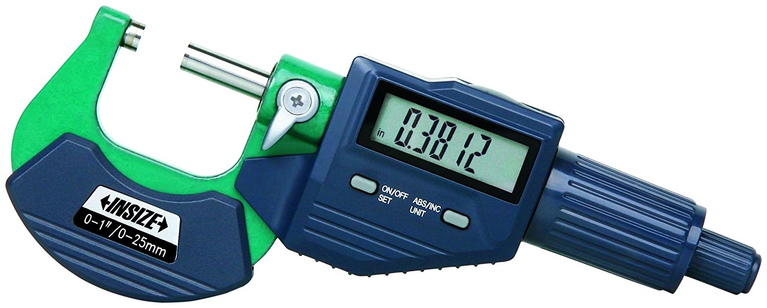 INSIZE DIGITAL OUTSIDE MICROMETER, 1 INSIZE DIGITAL OUTSIDE MICROMETER, 1